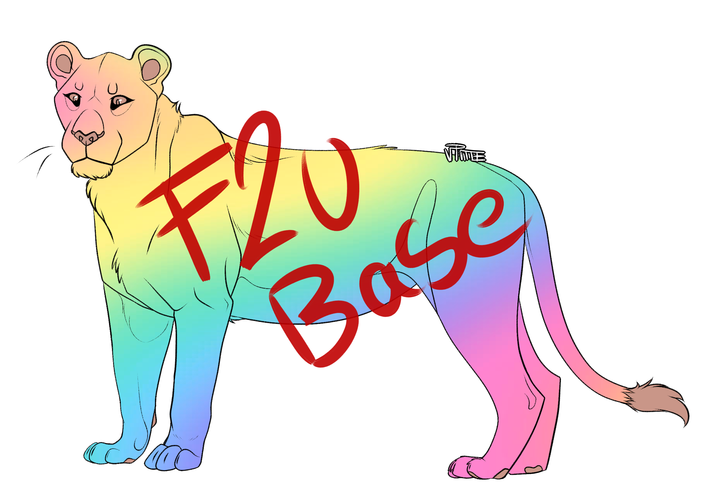 F2U Lioness Base/Lineart by DeadCryptxd on DeviantArt