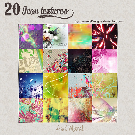 Pack 20 Icon Textures by loveelydesigns on DeviantArt