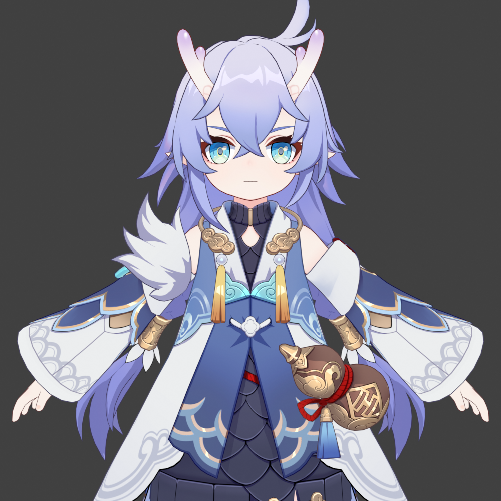 HSR - Bailu 3D Model DL (FBX/Blend) by Petventh on DeviantArt