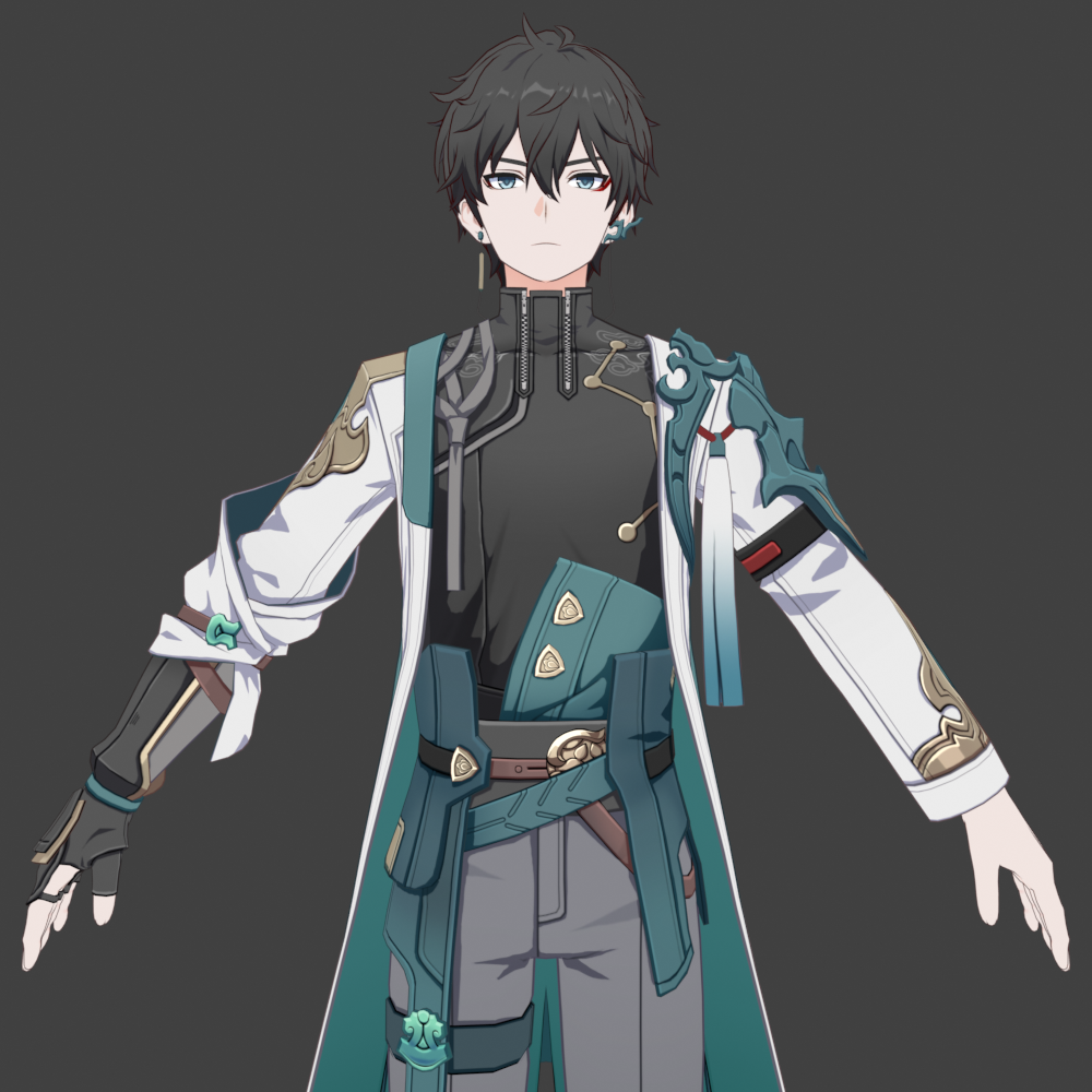 HSR - DanHeng 3D Model DL (FBX/Blend) by Petventh on DeviantArt