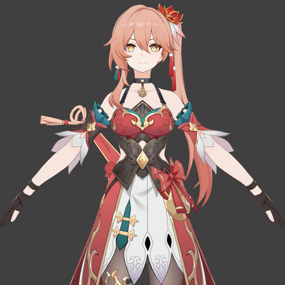 HSR - Guinaifen 3D Model DL (FBX/Blend) by Petventh on DeviantArt