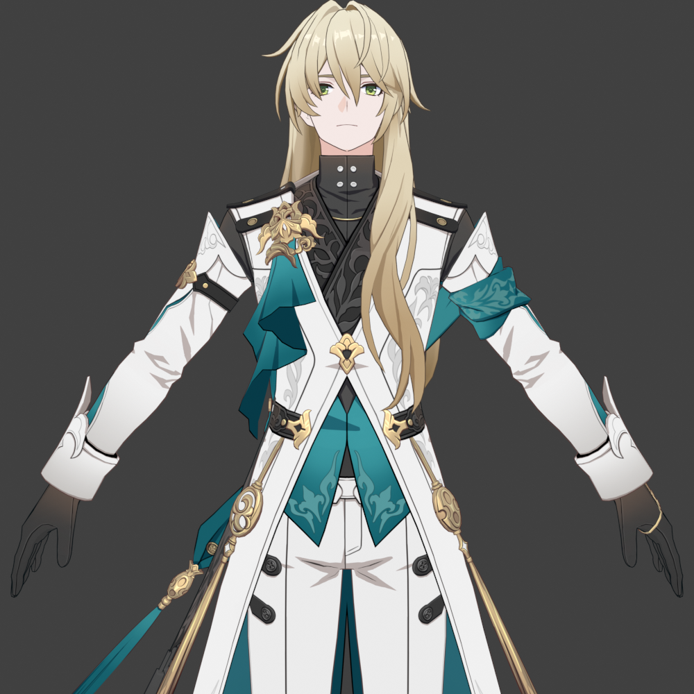 HSR - Luocha 3D Model DL (FBX/Blend) by Petventh on DeviantArt