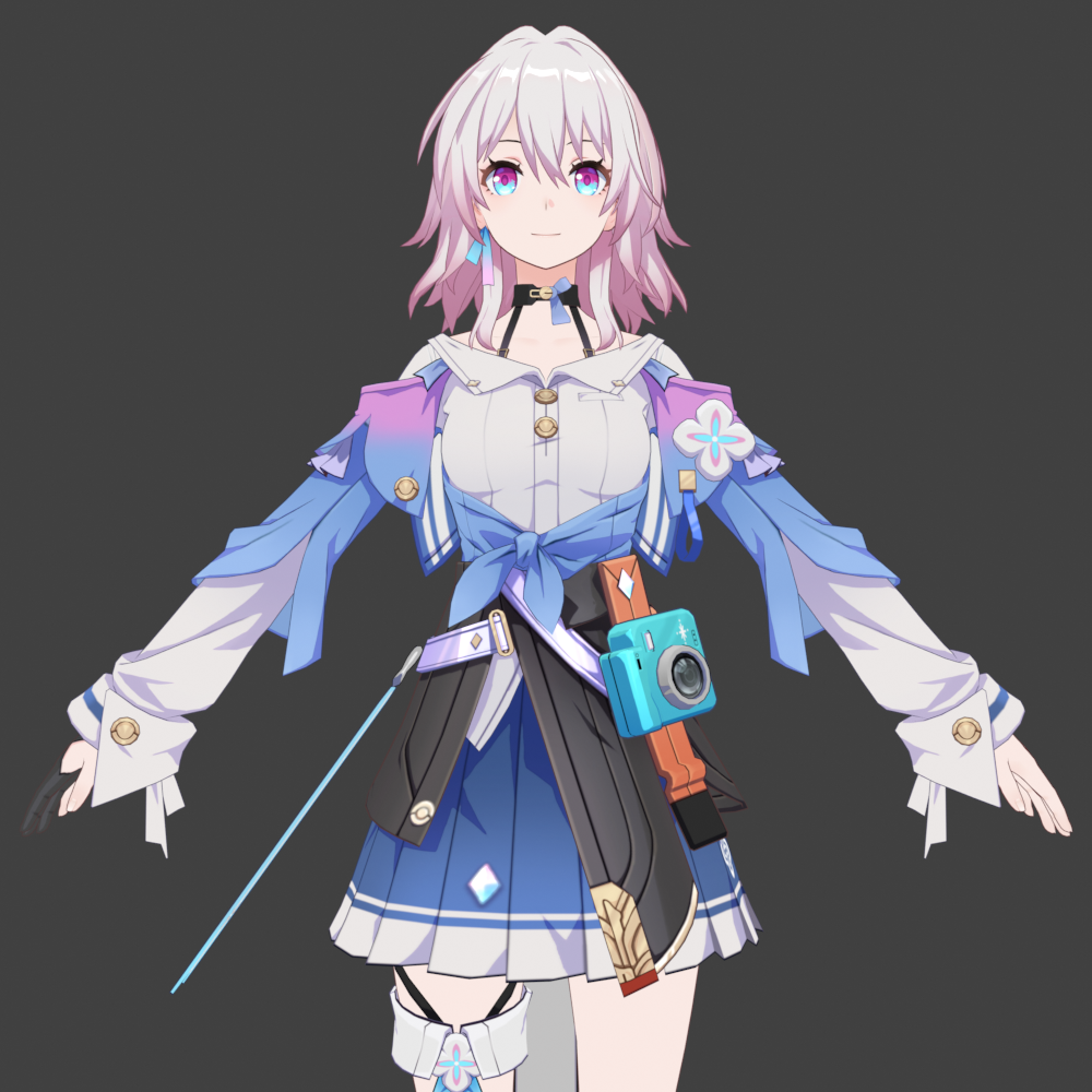 HSR - March 7th 3D Model DL (FBX/Blend) by Petventh on DeviantArt