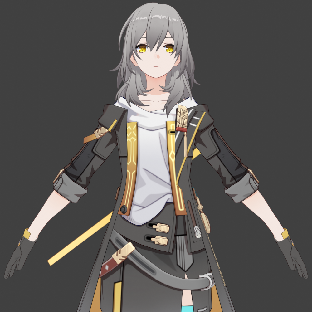 HSR - Trailblazer Girl 3D Model DL (FBX/Blend) by Petventh on DeviantArt