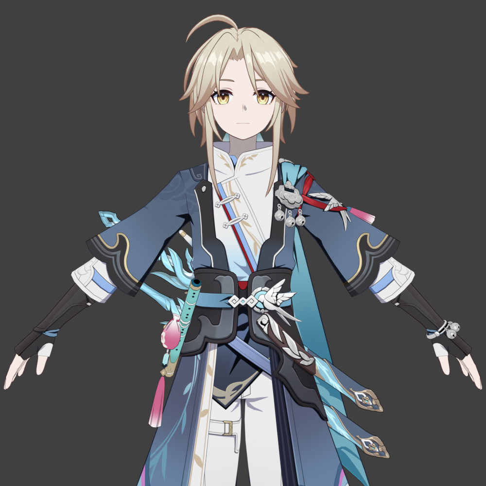 HSR - Yanqing 3D Model DL (FBX/Blend) by Petventh on DeviantArt