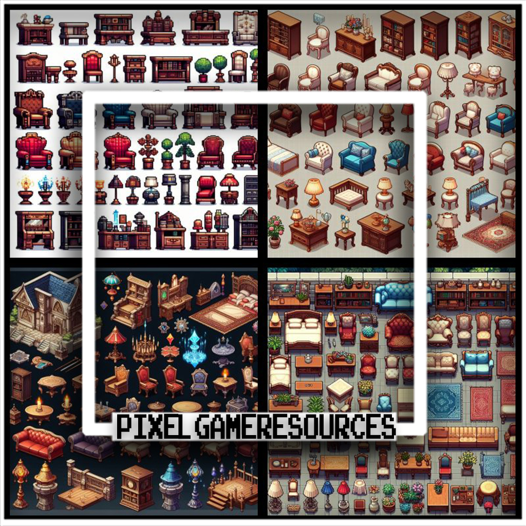 2D Pixel Art Indoor Bundle by PixelGameResources on DeviantArt