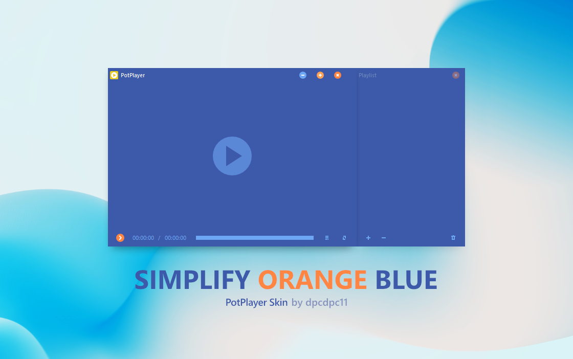 Simplify Orange Blue - PotPlayer Skin by dpcdpc11 on DeviantArt