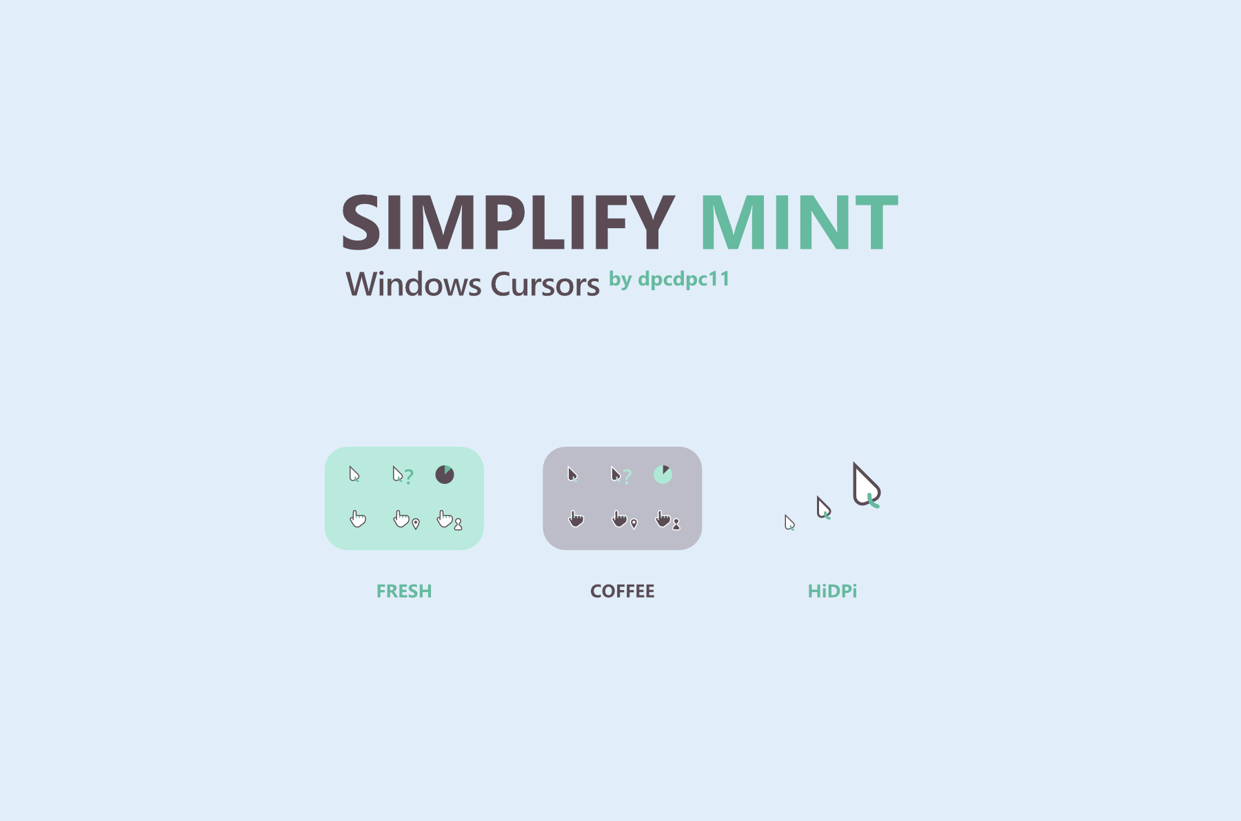 Simplify Mint - Windows Cursors by dpcdpc11 on DeviantArt