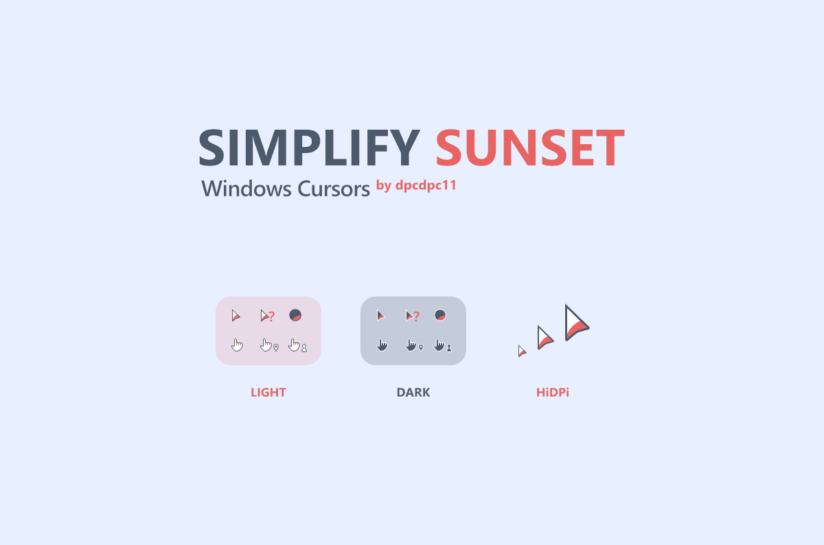 Simplify Sunset - Windows Cursors by dpcdpc11 on DeviantArt