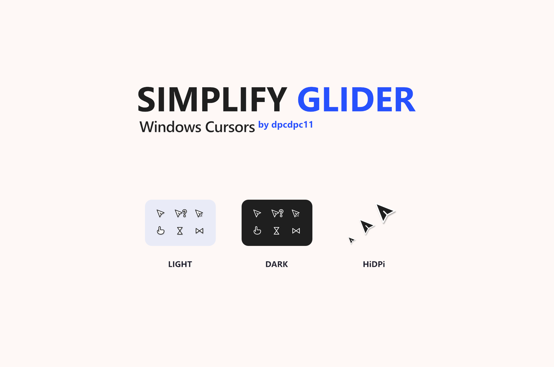 Simplify Glider - Windows Cursors by dpcdpc11 on DeviantArt