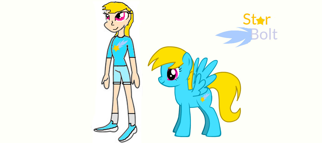 Pony/ Human Star Bolt by kittylaughs on DeviantArt