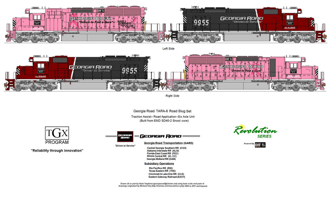 GARD SD40ME-CAT and TARA-6 Road Set Komen --Righ by georgiaroad on ...