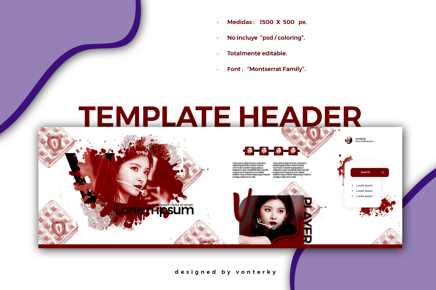 Template Header 001 (by vonterky) by vonterky on DeviantArt