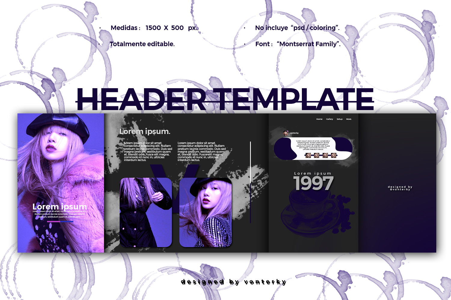 Template Header 002 (by vonterky) by vonterky on DeviantArt