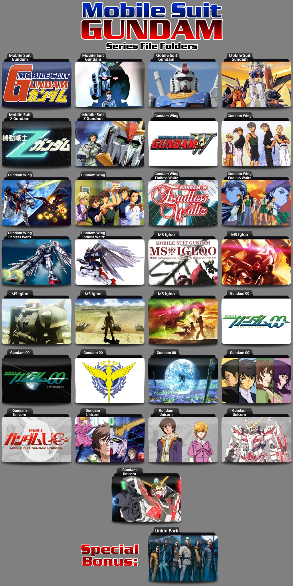 Gundam Folder Icons Volume 01 by Kjasi on DeviantArt