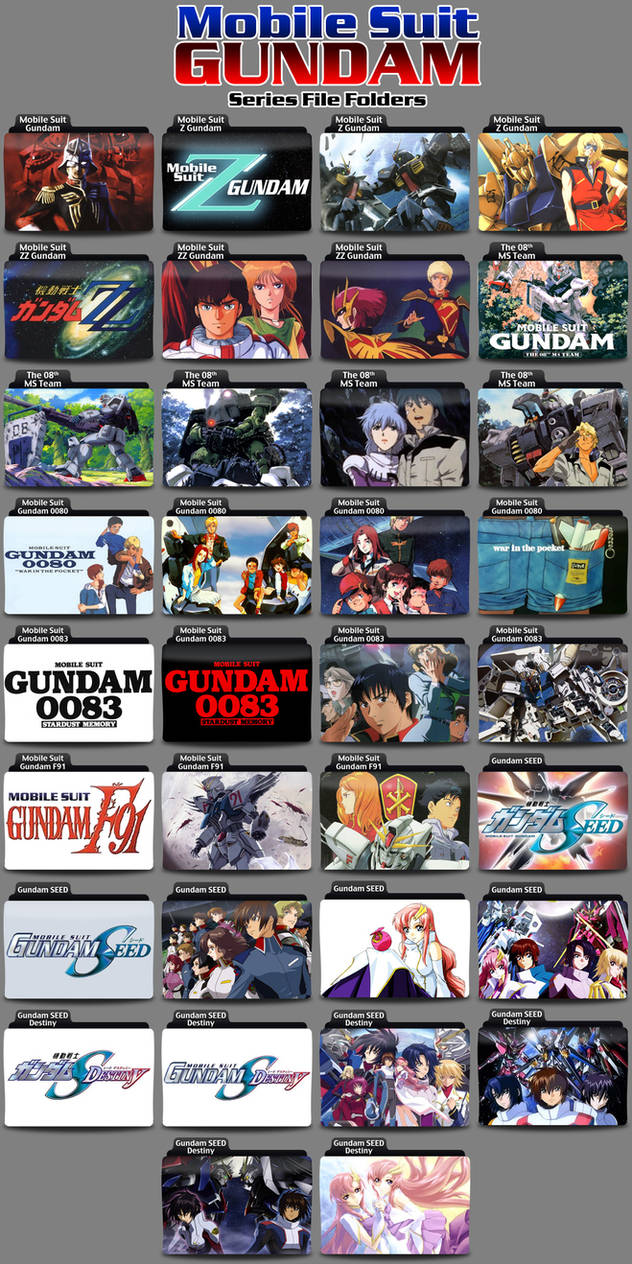 Gundam Folder Icons Volume 02 by Kjasi on DeviantArt