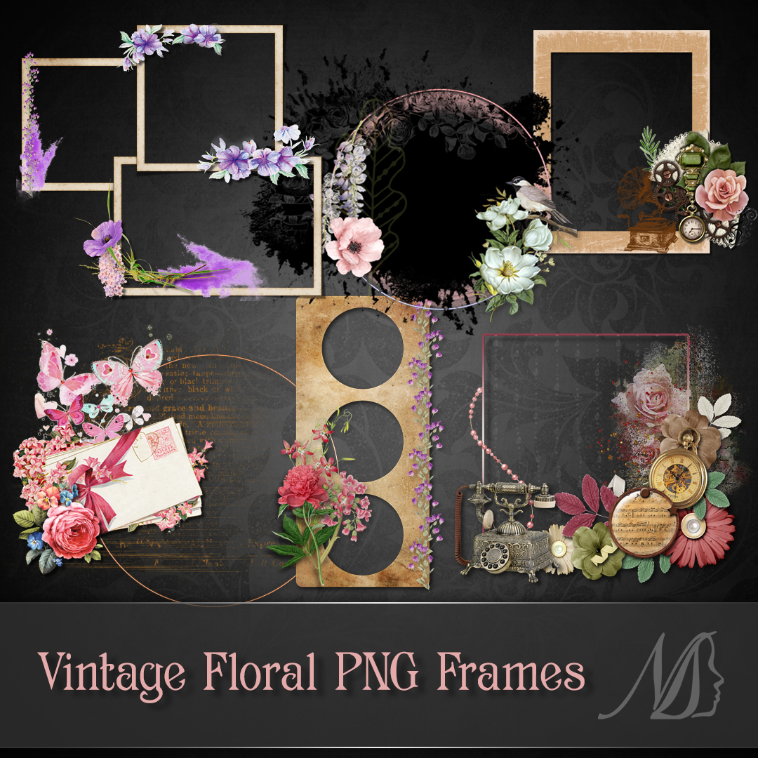 Vintage Floral Frames by NicoleDesign79 on DeviantArt