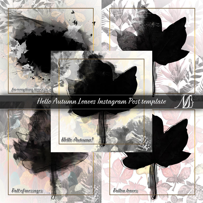 Hello Autumn leaves Instagram templates by NicoleDesign79 on DeviantArt