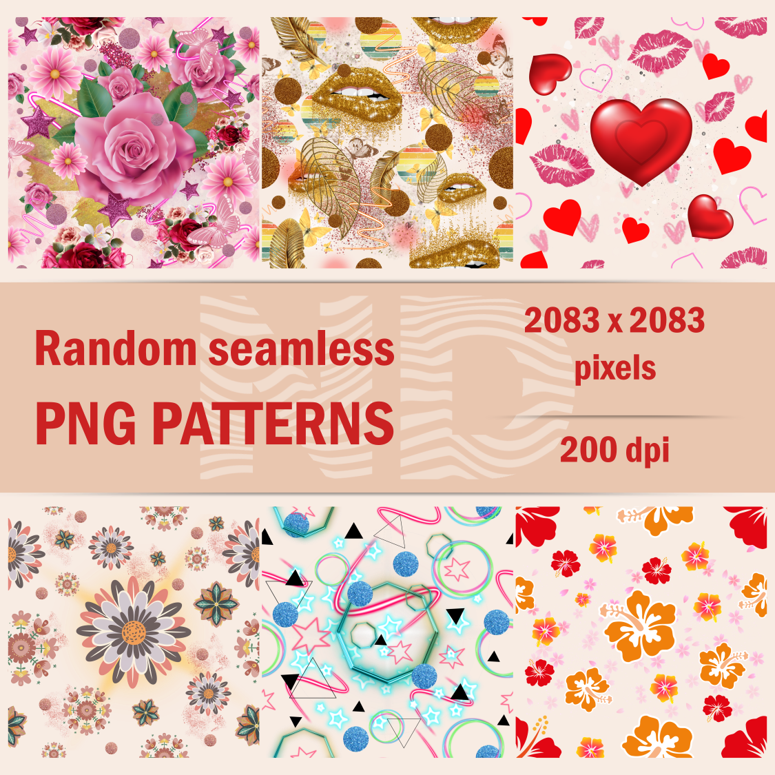 Random seamless PNG patterns by NicoleDesign79 on DeviantArt