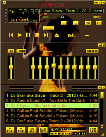 Fire Girl WINAMP SKIN by jith908 on DeviantArt
