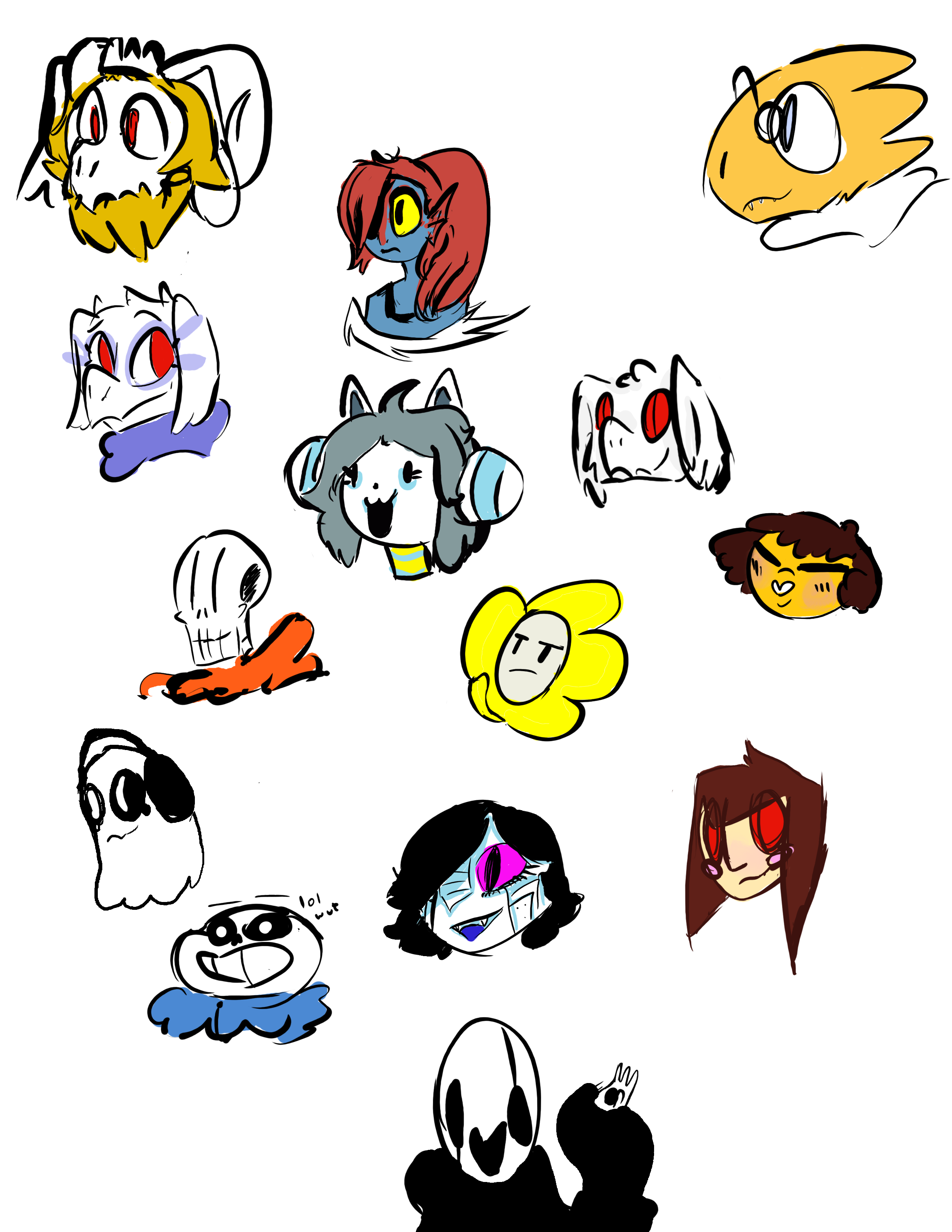 Undertale Doodles by Airebellae on DeviantArt