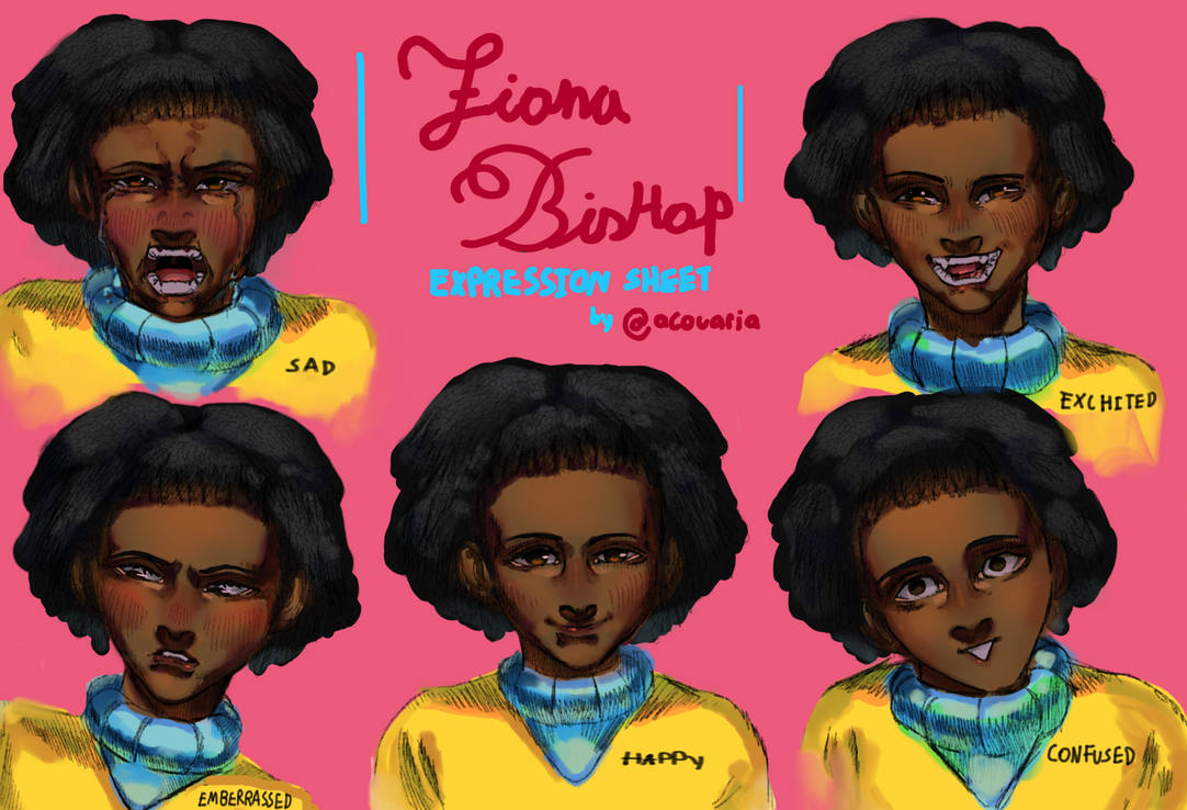Expression Sheet commission by acouaria on DeviantArt