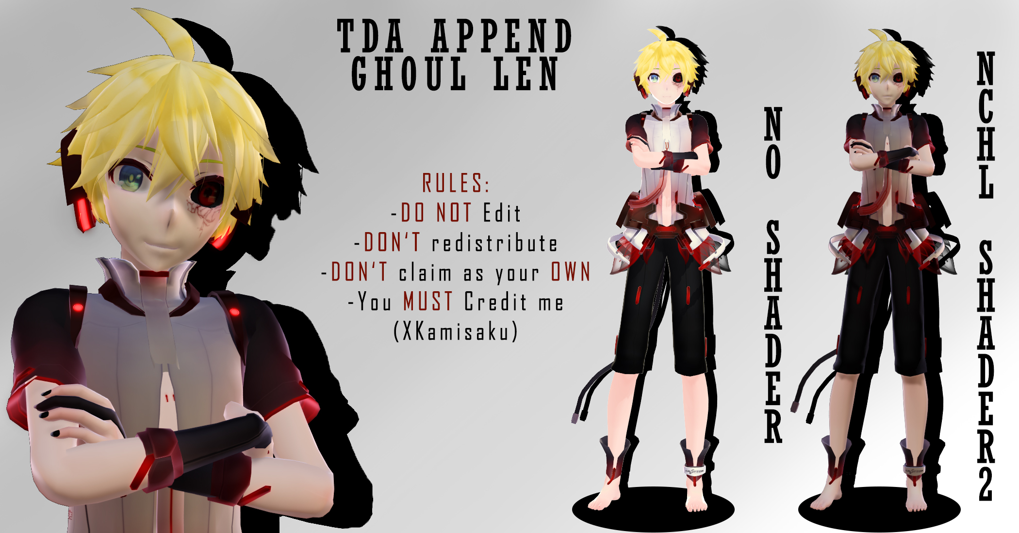 [MMD] TDA Append Ghoul Len by XKamisaku on DeviantArt