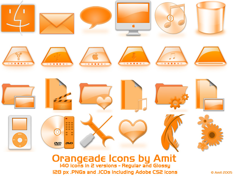Orangeade Icons by amitsaraf32 on DeviantArt