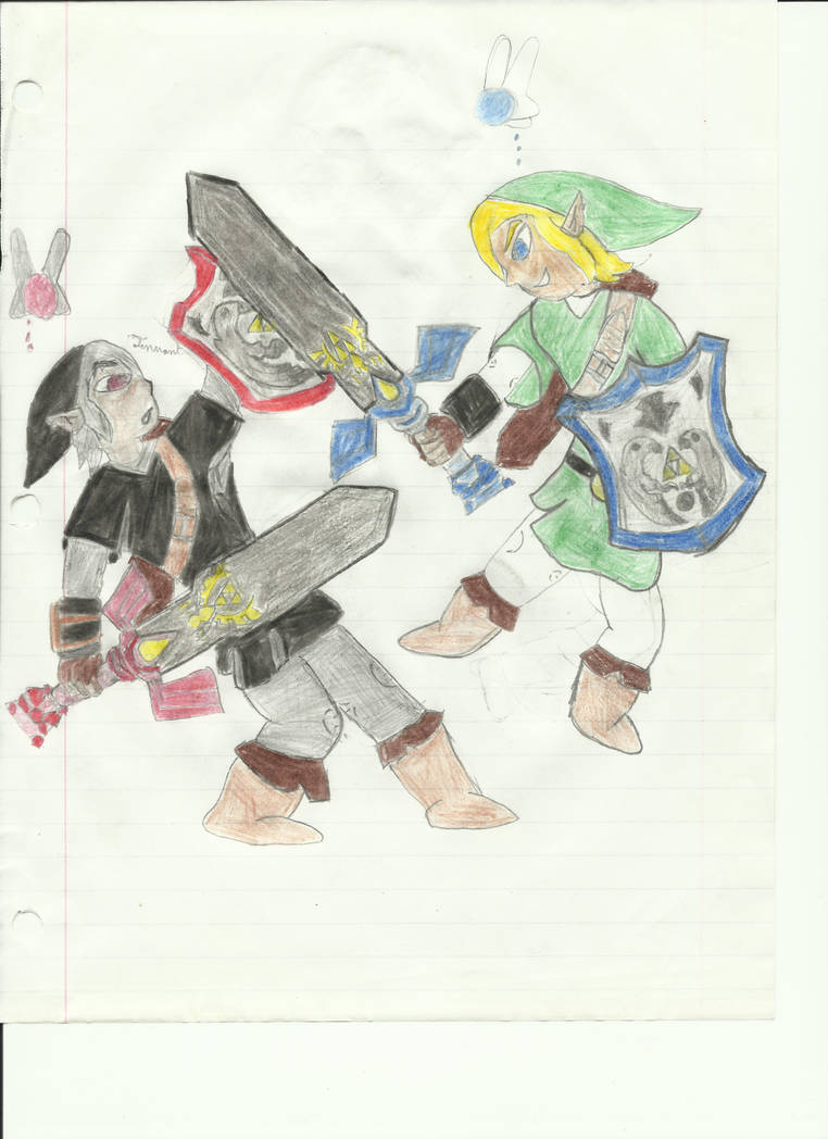 Dark Link and Link Fighting by DarklinkDork97 on DeviantArt