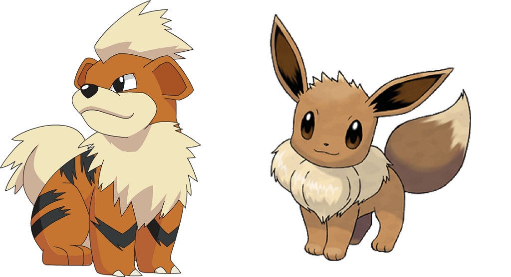 Growlithe and Eevee's Eating Contest by BloodhoundPreston on DeviantArt