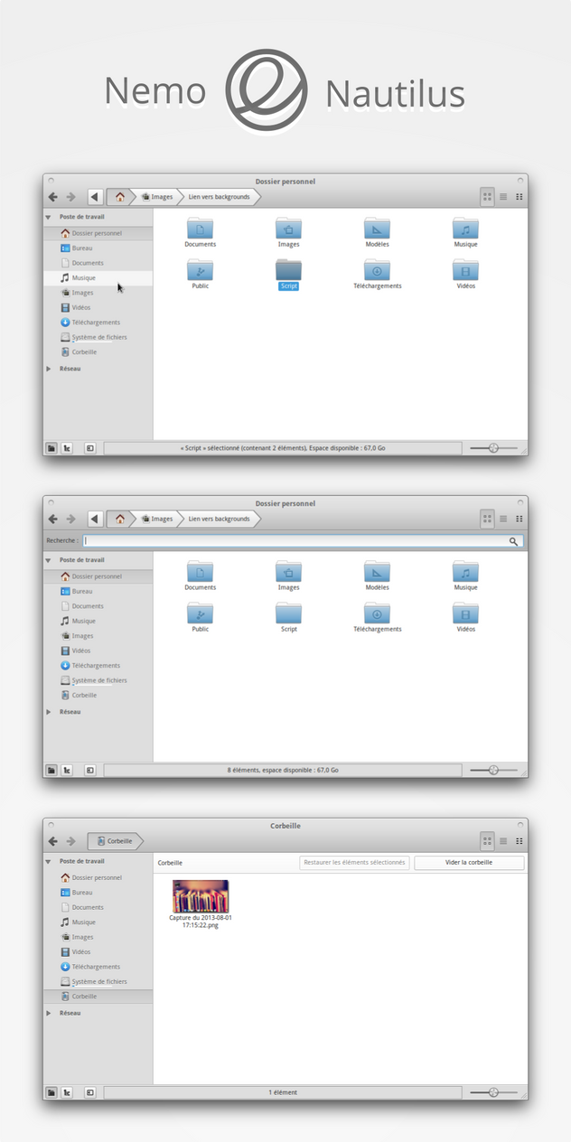 elementary OS Luna with Nemo/Nautilus File manager by Amathadius on DeviantArt
