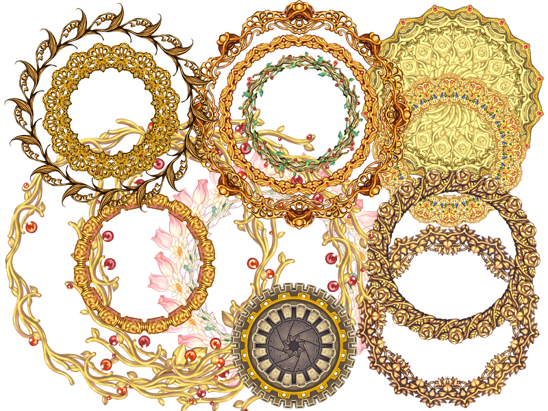 15 illustration frames by gimei on DeviantArt