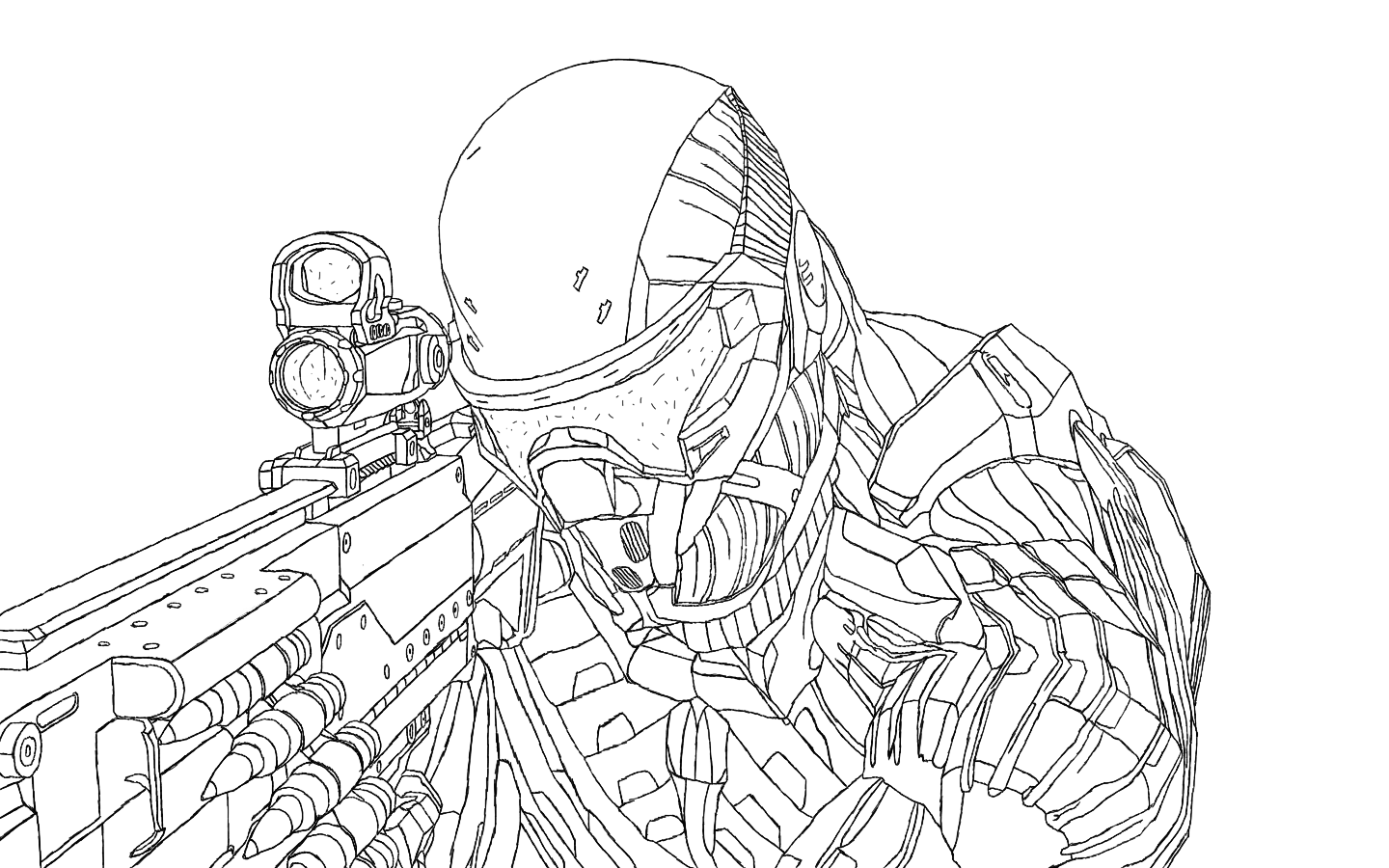 Crysis Nanosuit Drawing