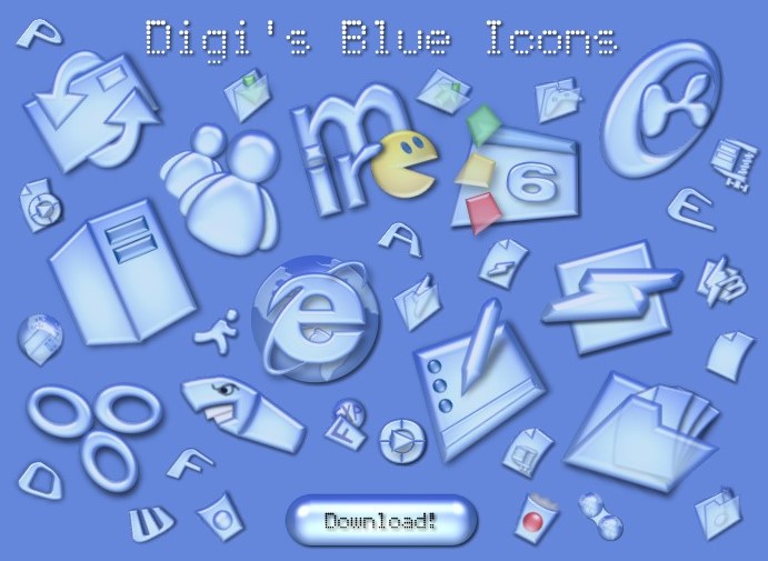 Blue Icons 1 by digitalresource on DeviantArt