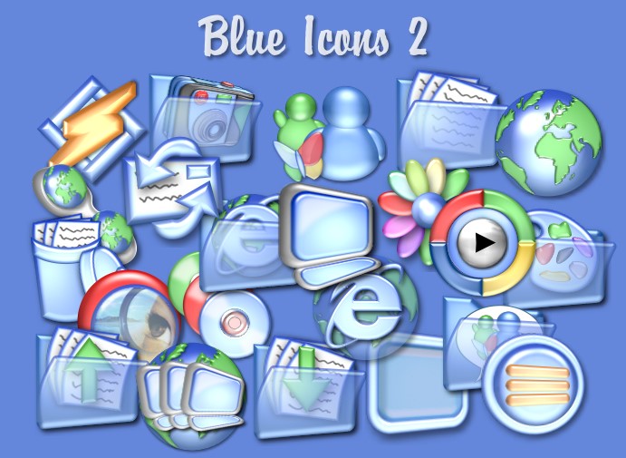 Blue Icons 2 by digitalresource on DeviantArt