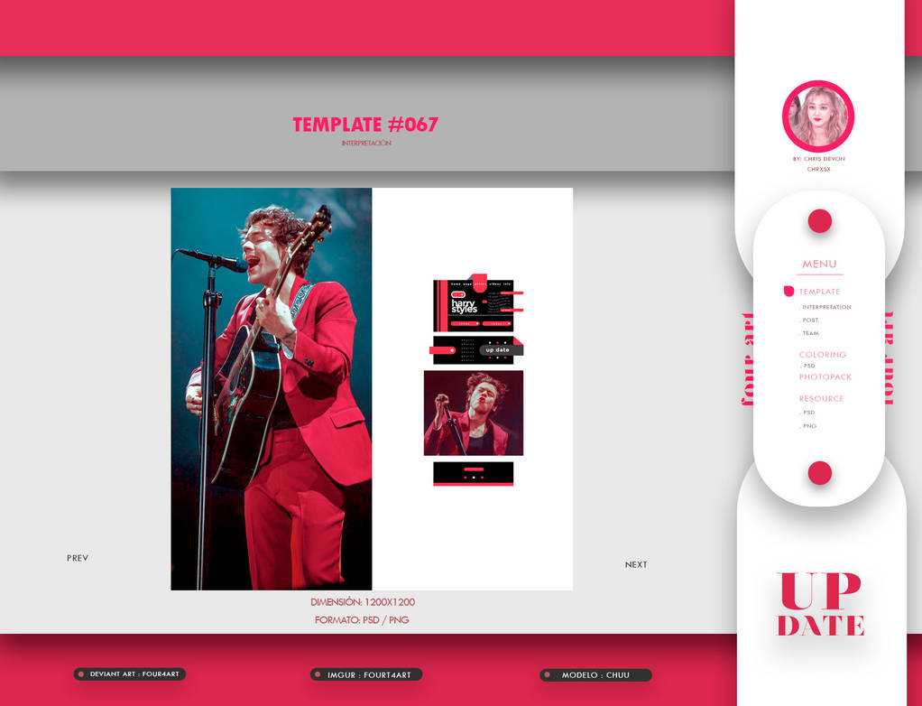Template #067 - HARRY #STYLES 4rt by four4art on DeviantArt