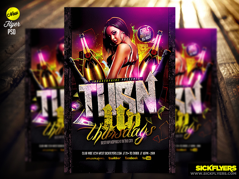 Turn Up Flyer Template by Industrykidz on DeviantArt