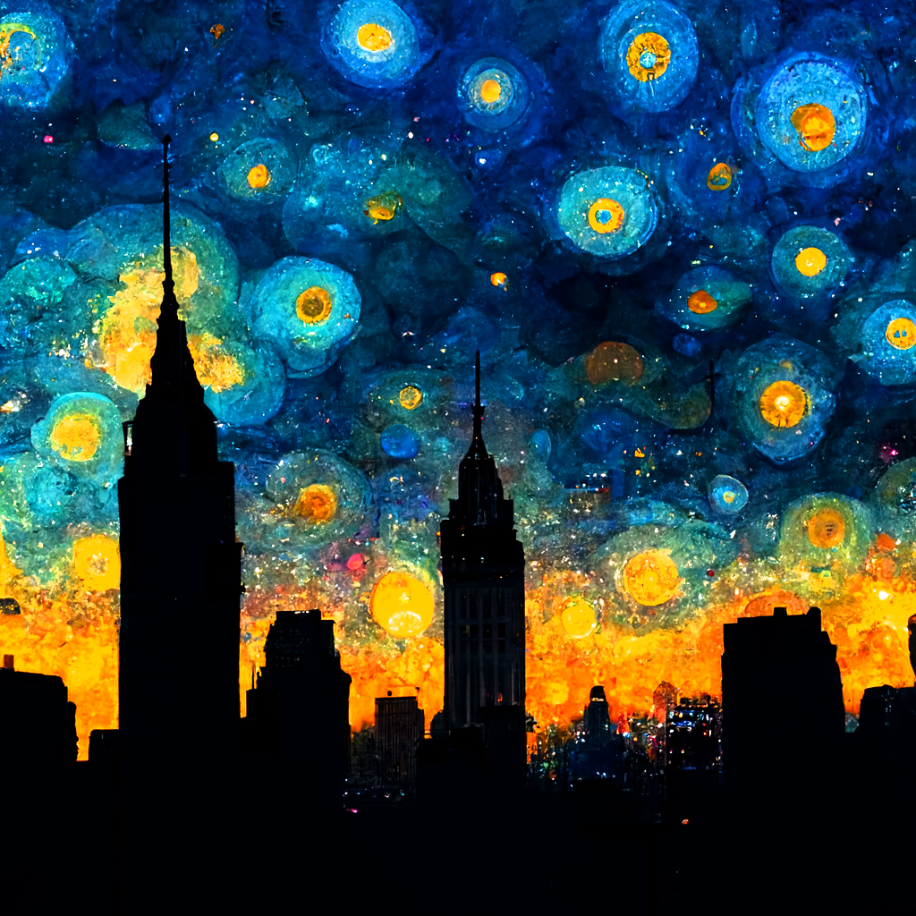 New York Starry Night by GinaBrakePhoto-Art on DeviantArt