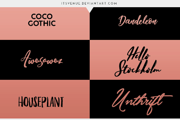 FONTS PACK. #04 by itsvenue on DeviantArt