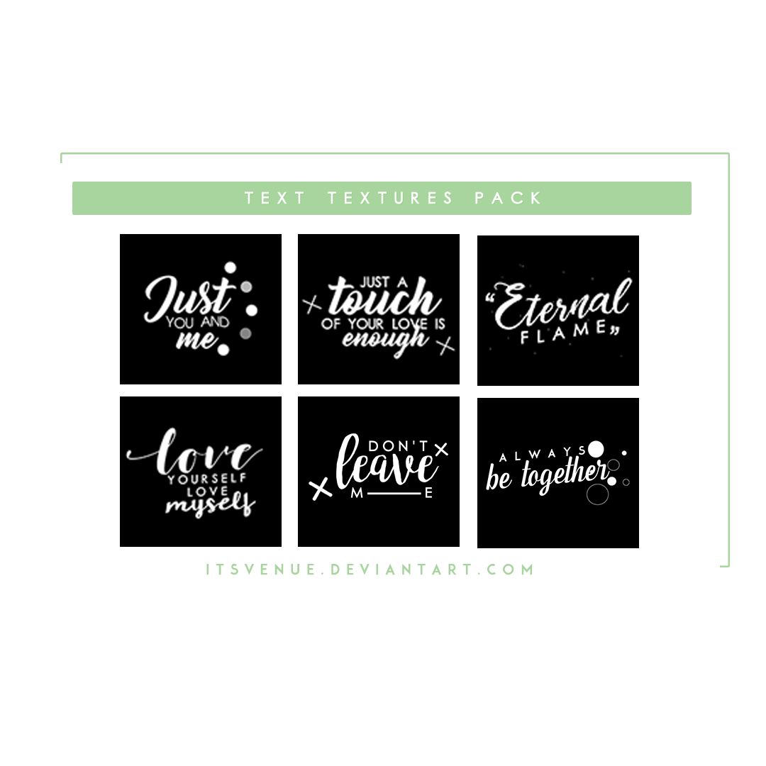 // TEXT TEXTURES PACK by itsvenue on DeviantArt