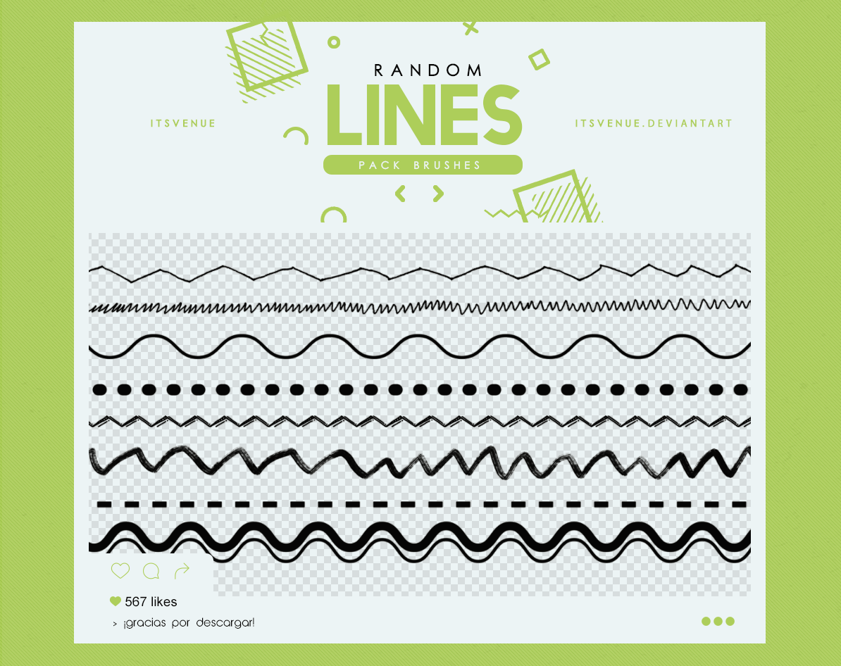 .random lines | brushes #1 by itsvenue on DeviantArt
