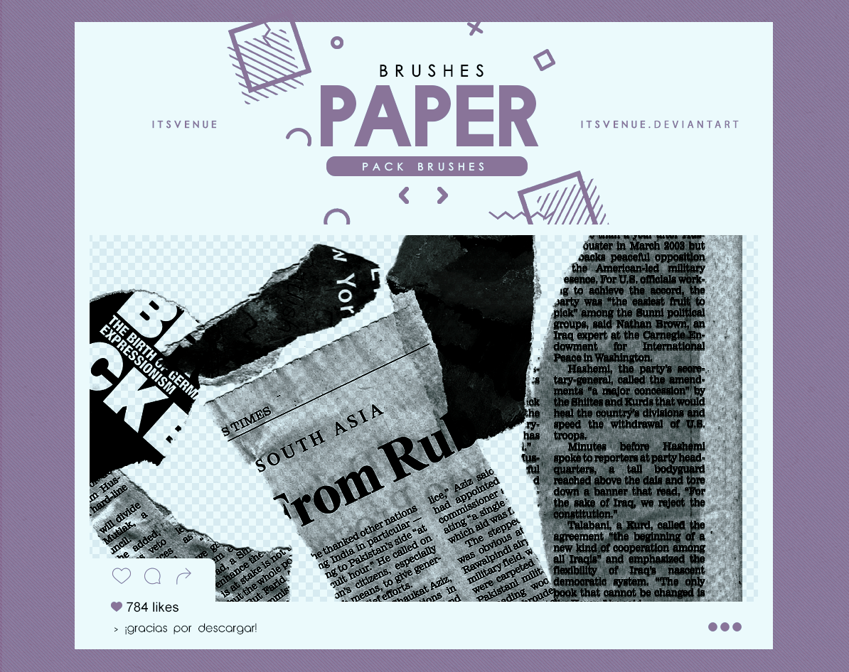 .paper brushes #5 by itsvenue on DeviantArt