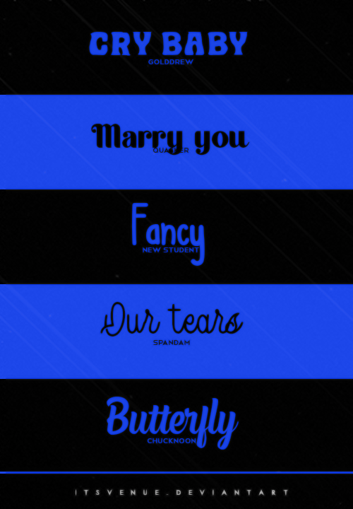 fonts pack #28 by itsvenue on DeviantArt