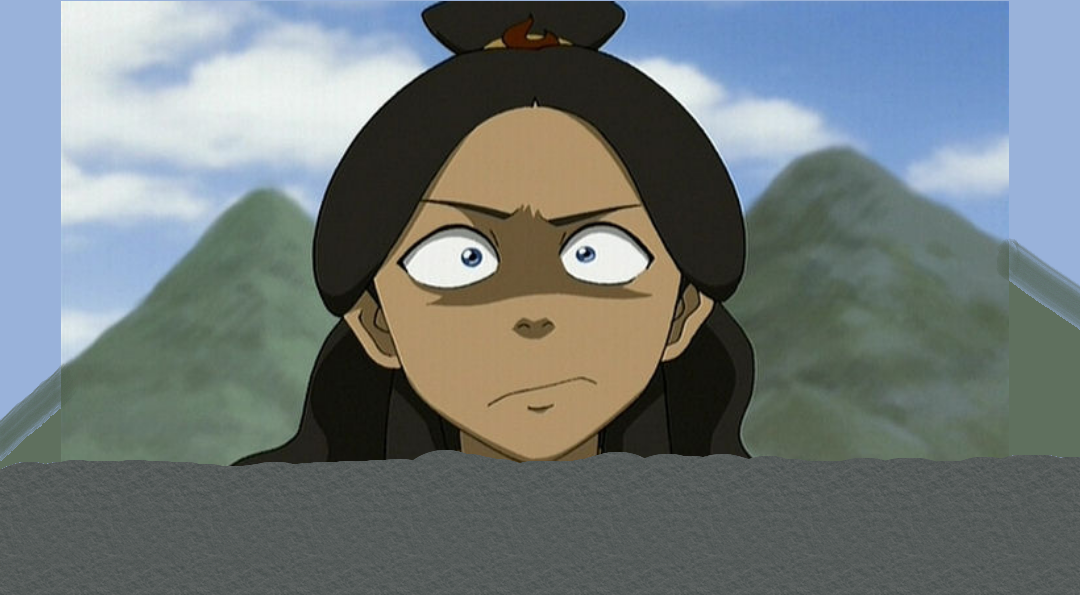 Katara stuck in wet cement by EarWaxKid on DeviantArt