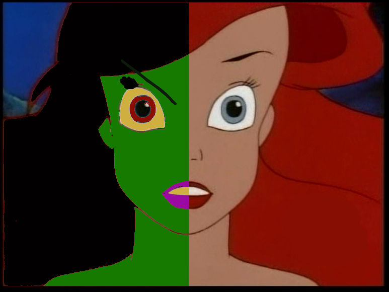 Ariel Two Faced by EarWaxKid on DeviantArt