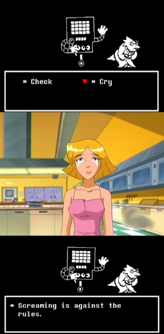 Mettaton makes Clover Cry by EarWaxKid on DeviantArt