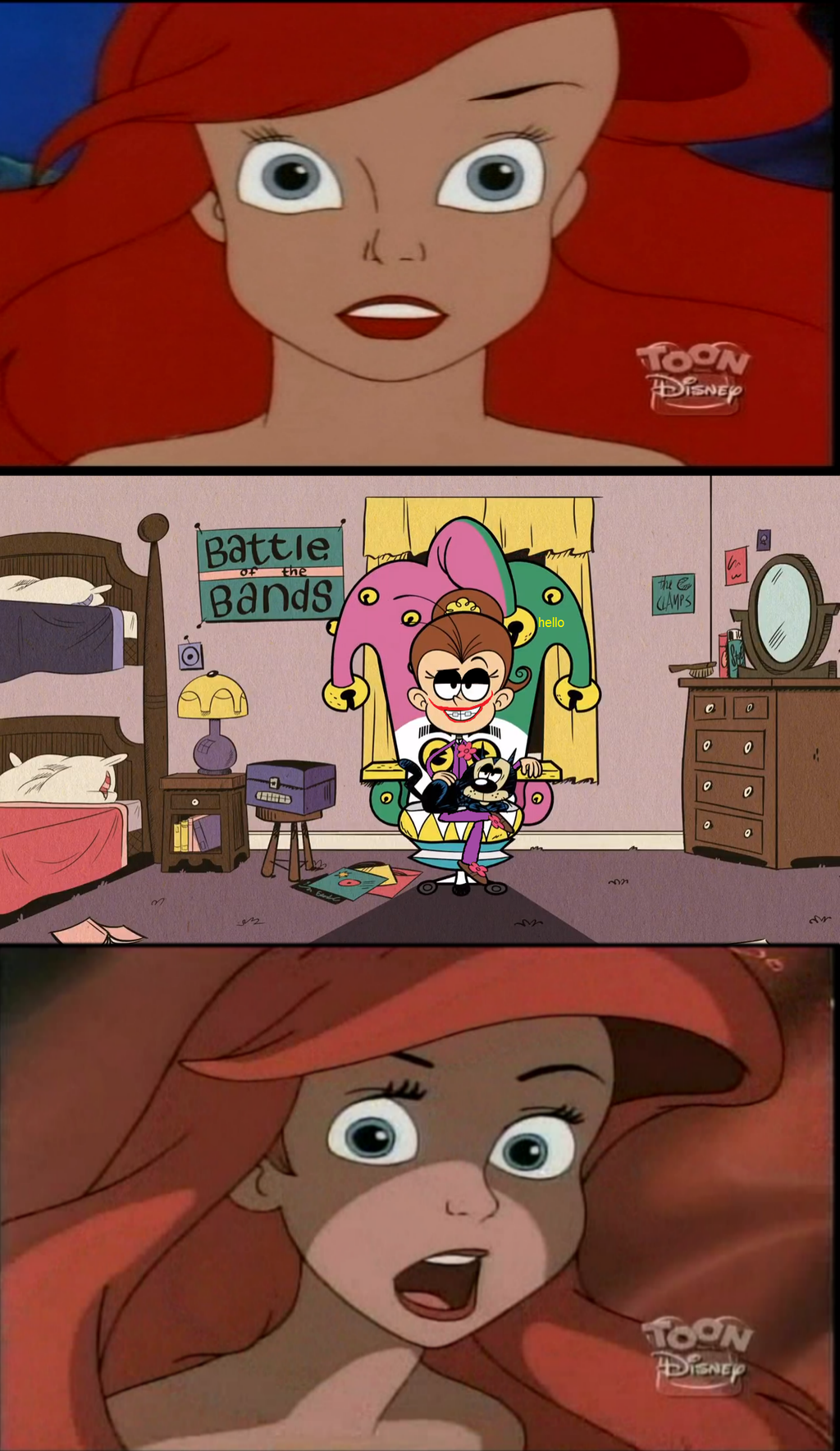 Ariel Scared Of Luan the Joker by EarWaxKid on DeviantArt