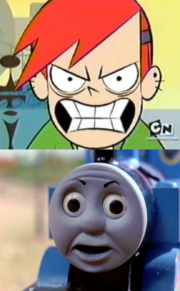 Thomas reacts to Angry Frankie by EarWaxKid on DeviantArt