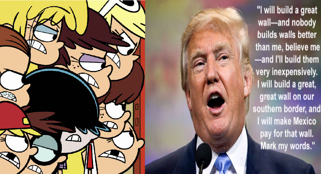 Loud Sisters looking angerly at Donald Trump by EarWaxKid on DeviantArt