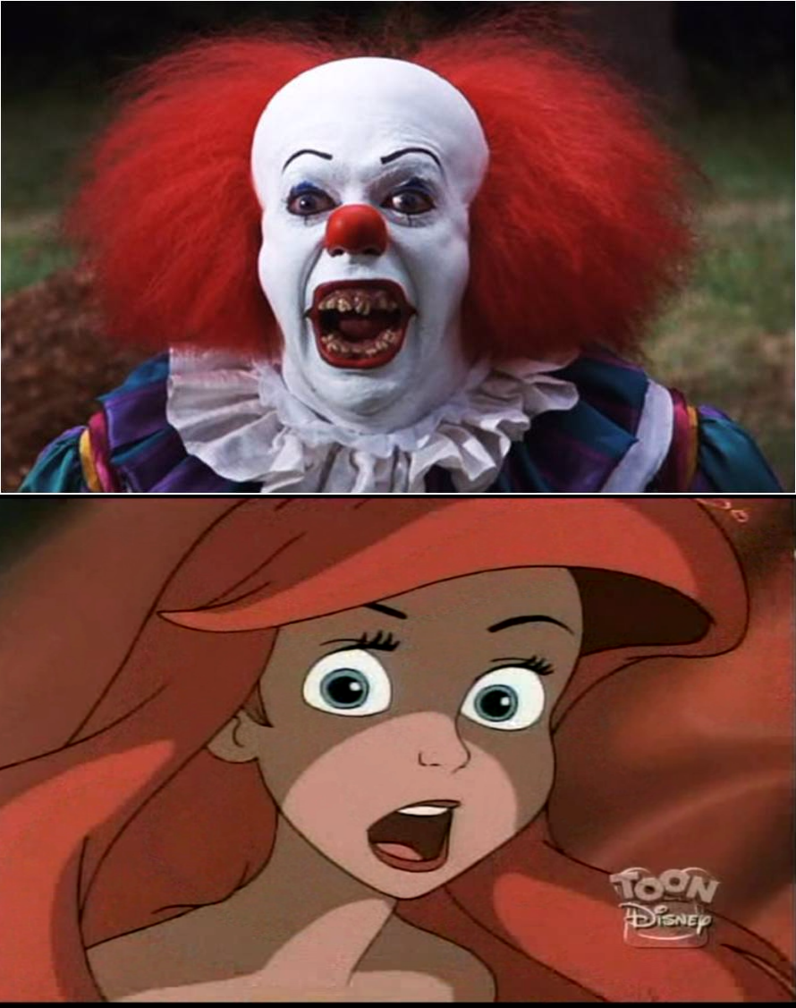 Pennywise Scared Ariel by EarWaxKid on DeviantArt